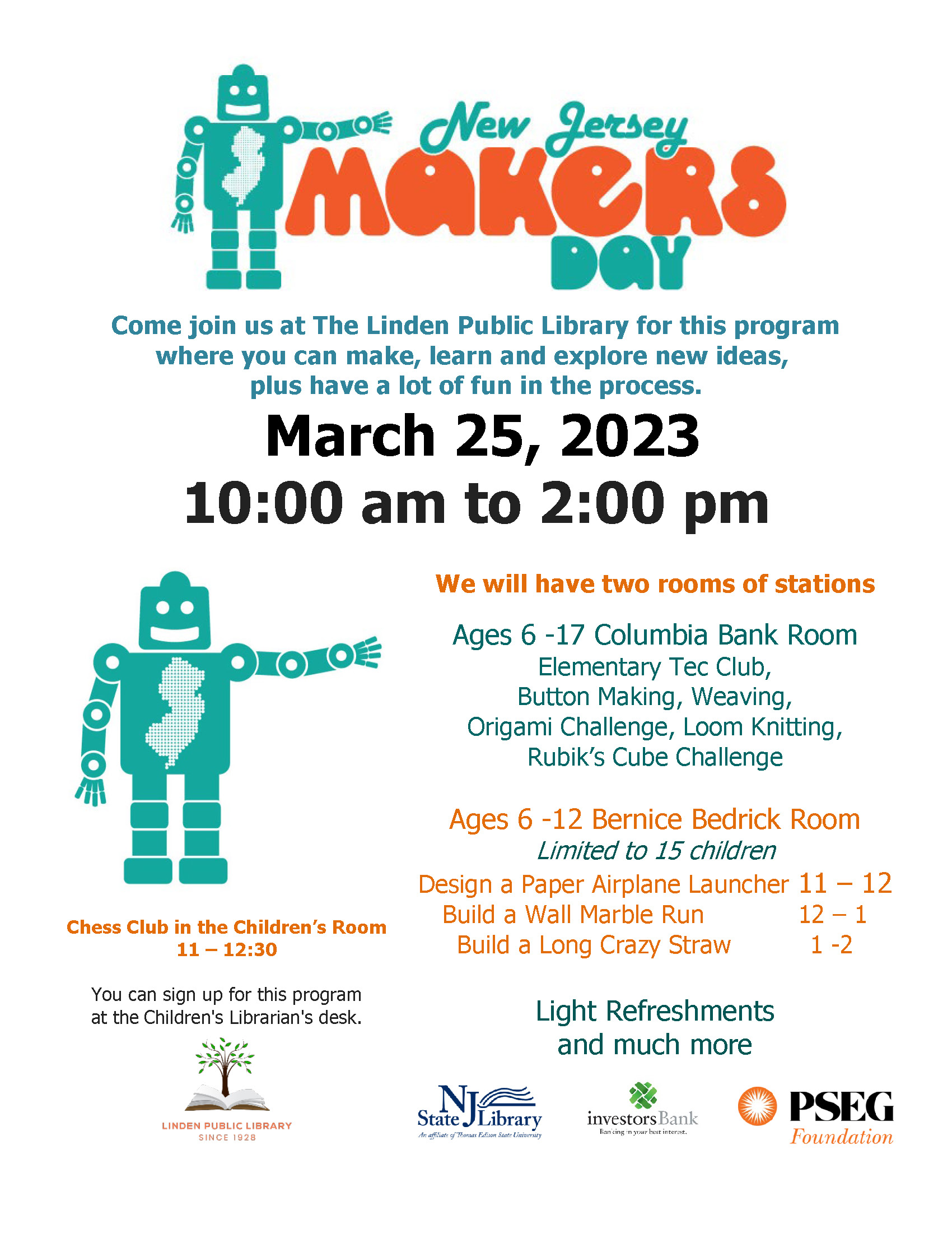 New Jersey Makers Day Linden Free Public Library